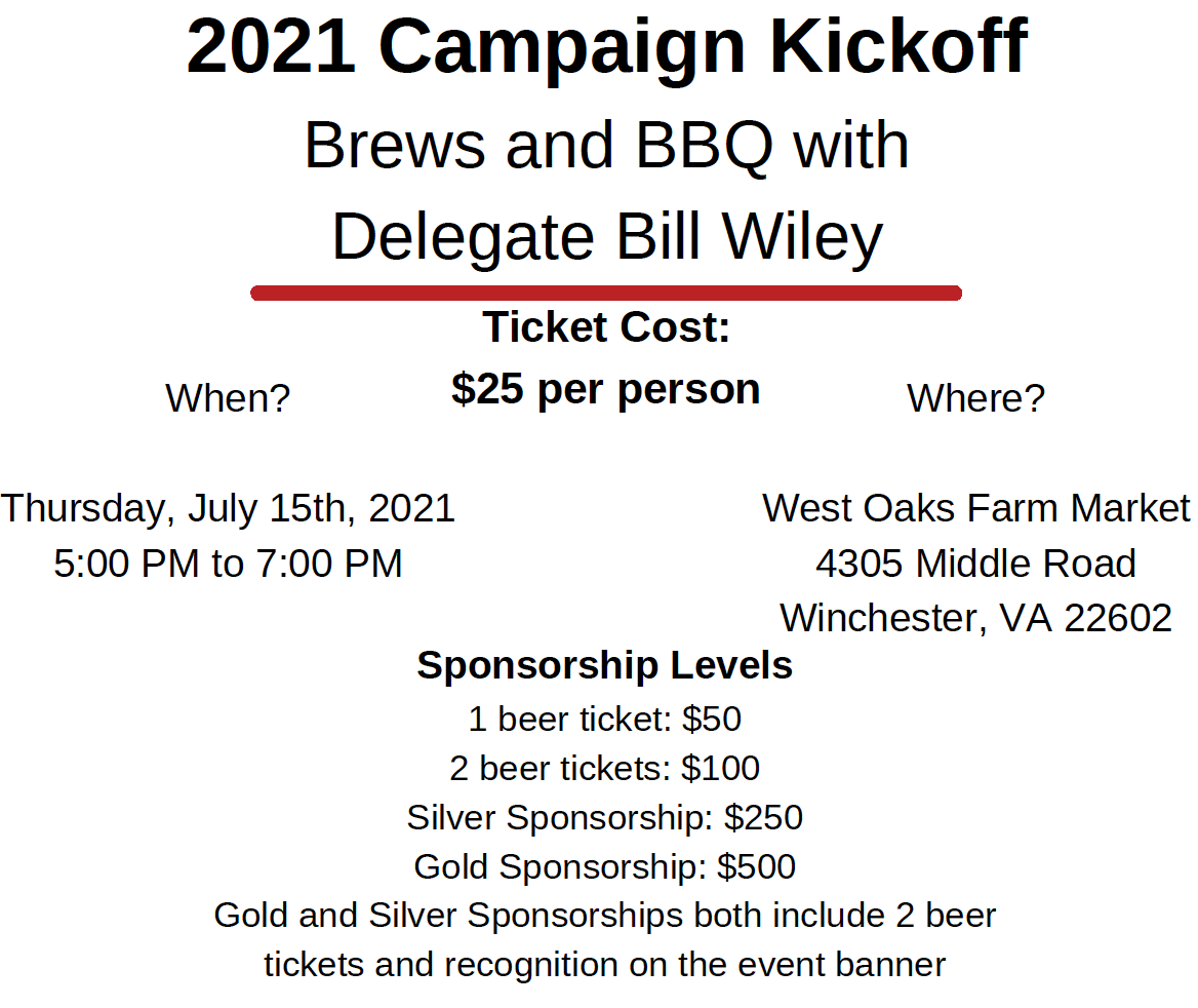 Elect Bill Wiley for House of Delegates